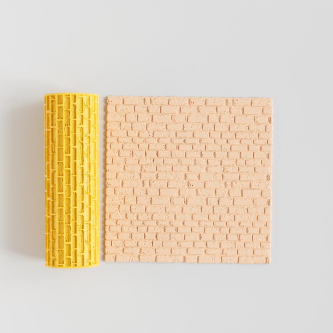 Brick Texture Roller Seamless Polymer Clay Texture Roller Embossing ...