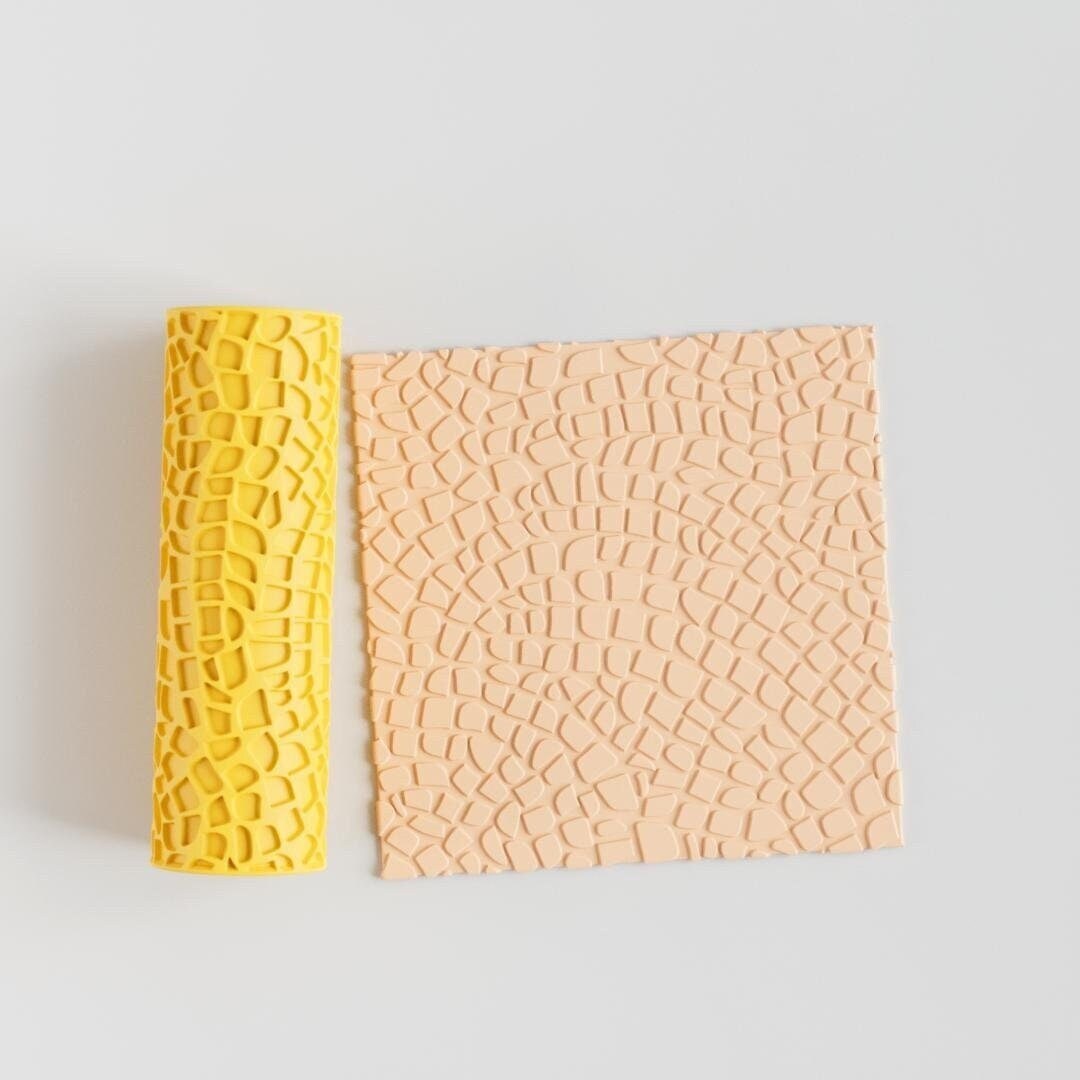 Cobblestone Texture Roller Seamless Polymer Clay Texture Roller ...