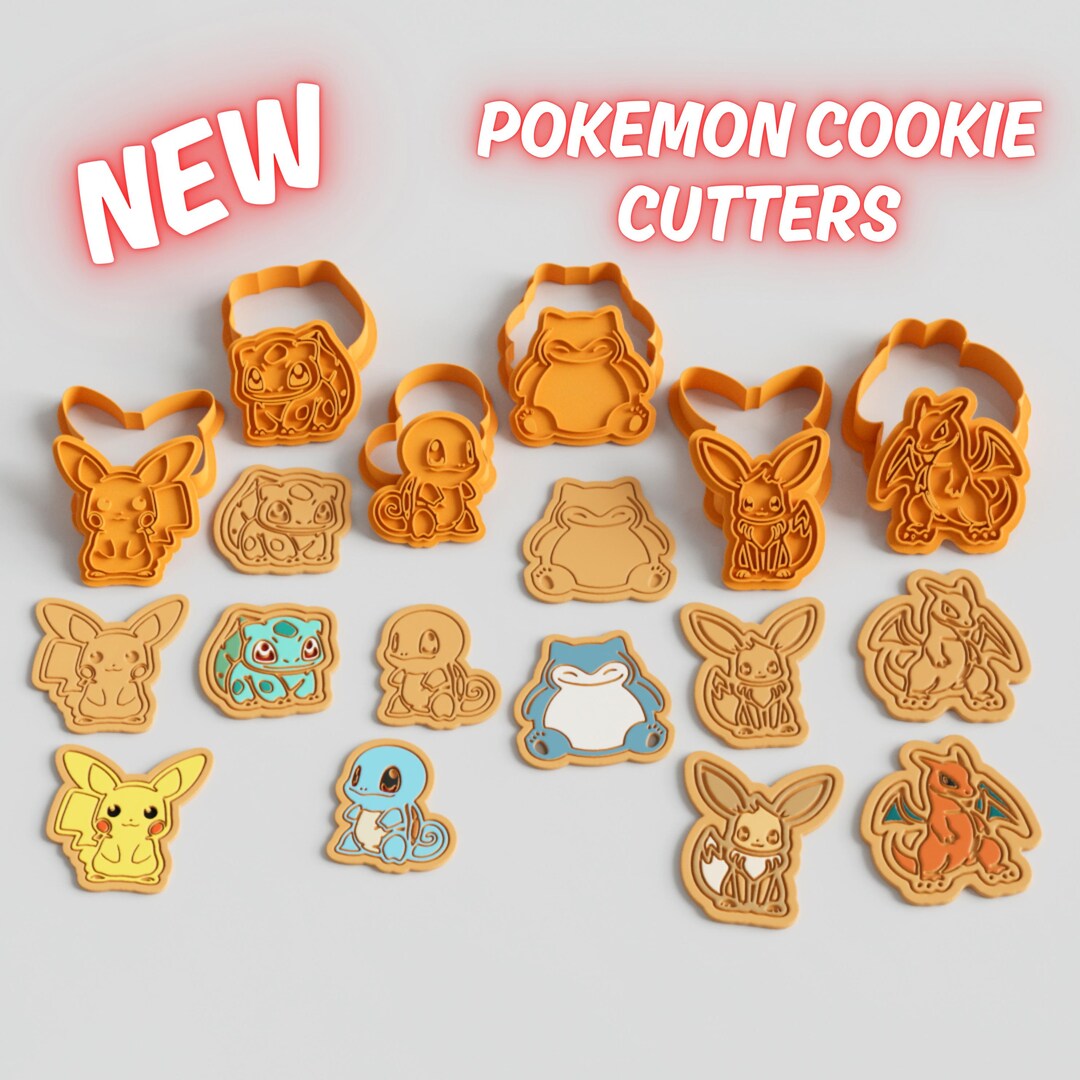 Pokemon Cookie Cutter Set Pokemon Cookie Cutter Pokemon Stamp Pokemon ...
