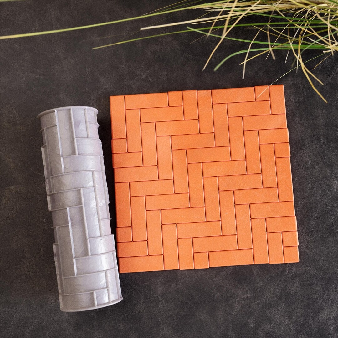 Tiles Texture Roller Seamless Polymer Clay Texture Roller Embossing ...