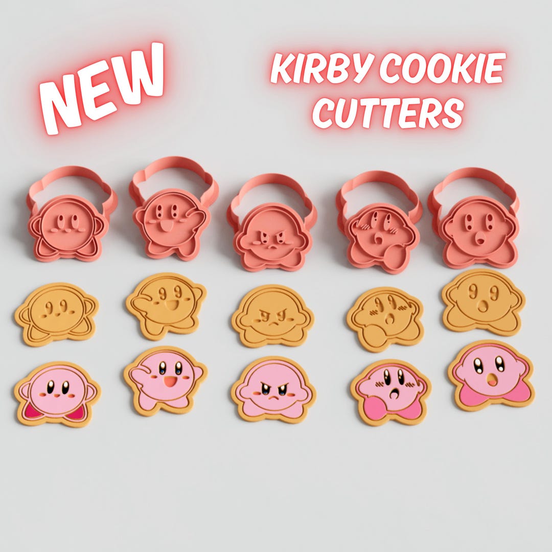Kirby Cookie Cutter Set Kirby Cookie Cutter Kirby Stamp Kirby Birthday ...