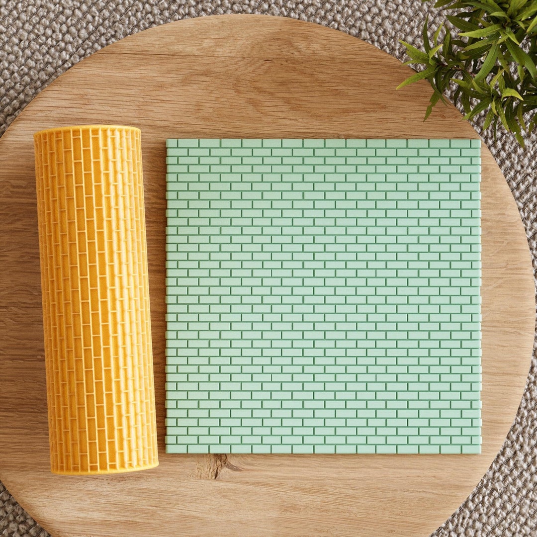 Brick Texture Roller | Seamless Polymer Clay Texture Roller | Embossing ...