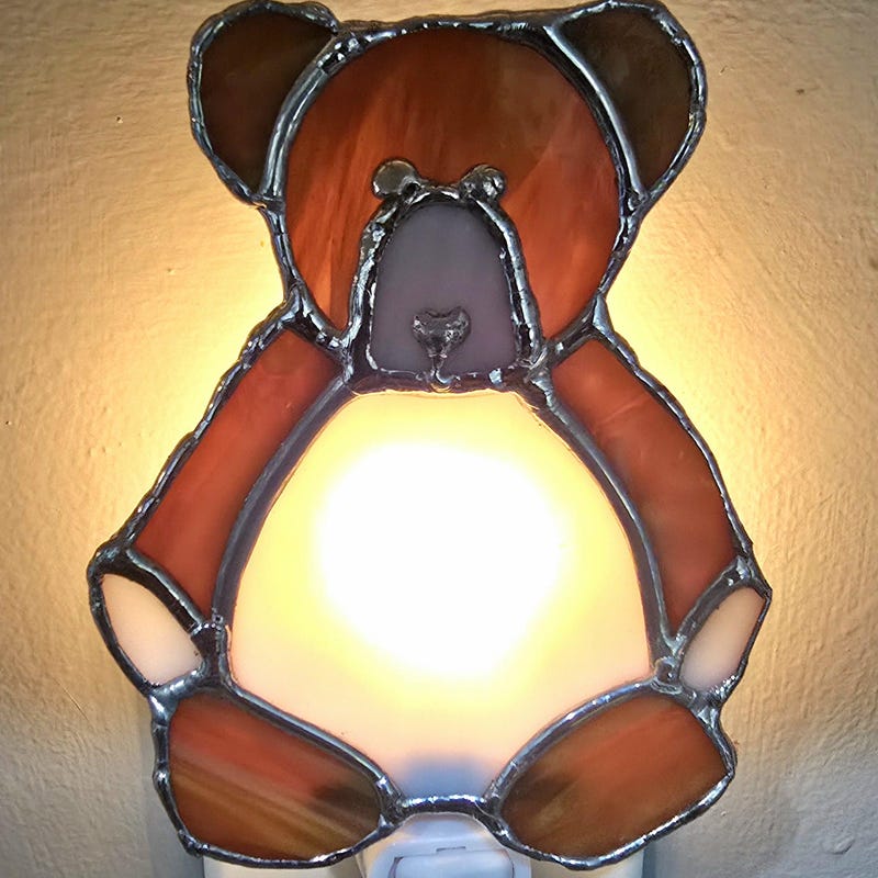 Stained Glass Bear - Etsy