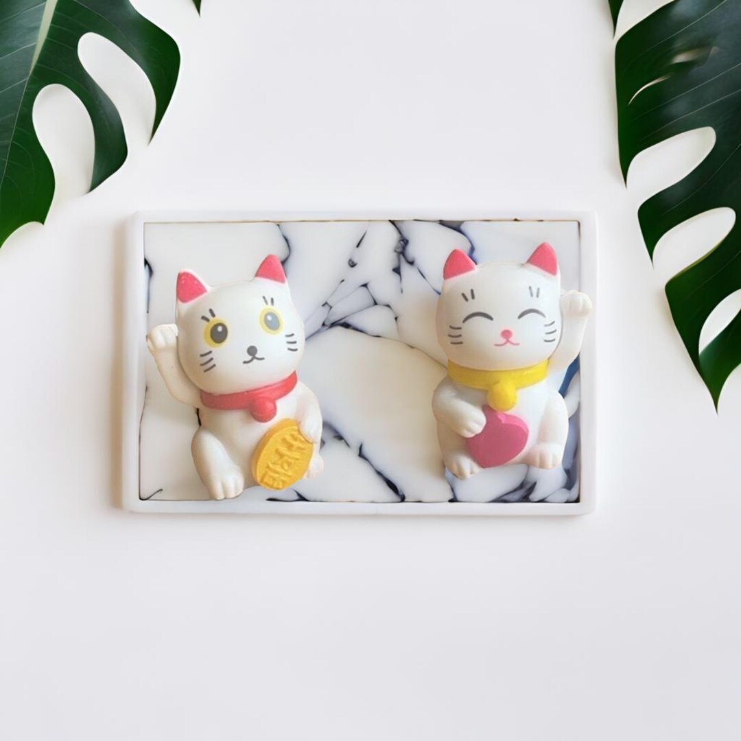 Maneki-neko Japanese Lucky Cat Toy Figure.diy Accessories, DIY Keychain ...