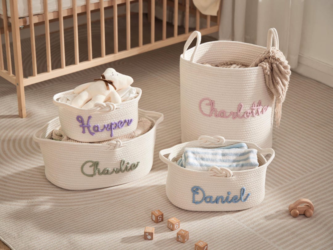 Custom Storage Basket for Kids and Pets · Personalized Dorm Organizer ...