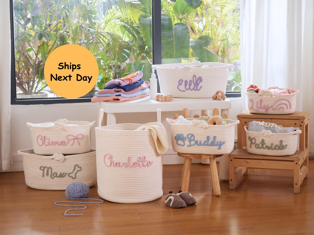 Custom Storage Basket for Kids and Pets · Personalized Dorm Organizer ...