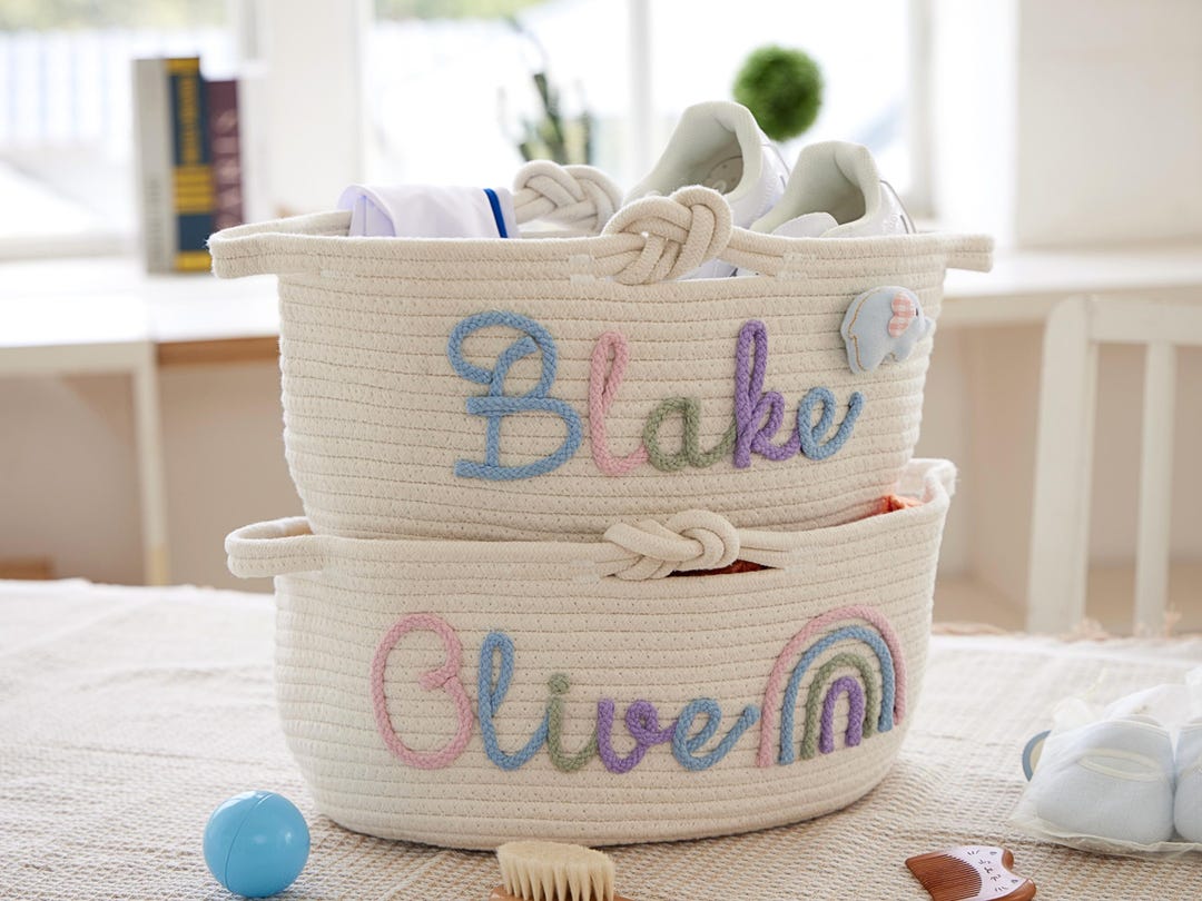 Custom Storage Basket for Kids and Pets · Personalized Dorm Organizer ...