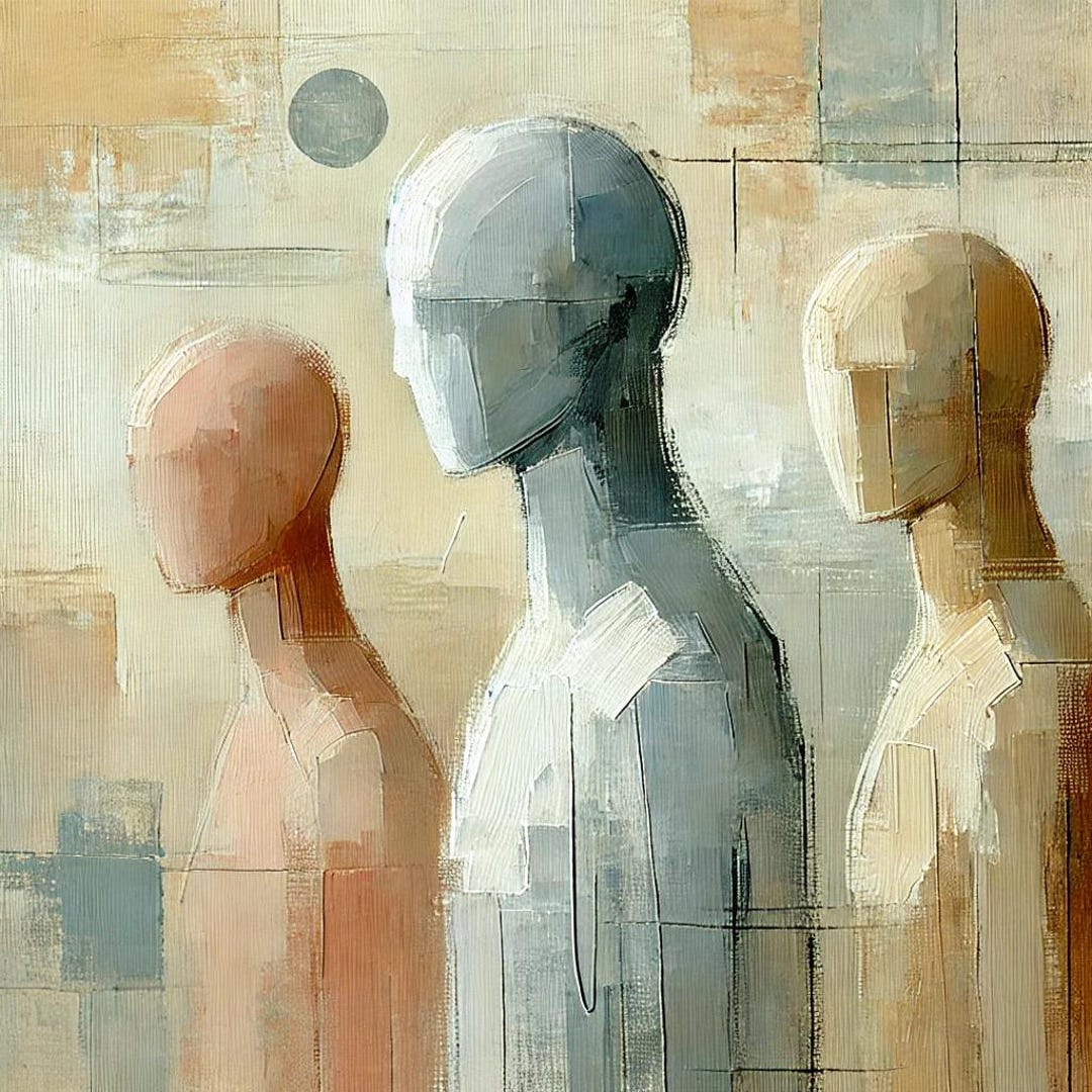 Abstract Human Figures Wall Art Modern Minimalist Print Contemporary ...