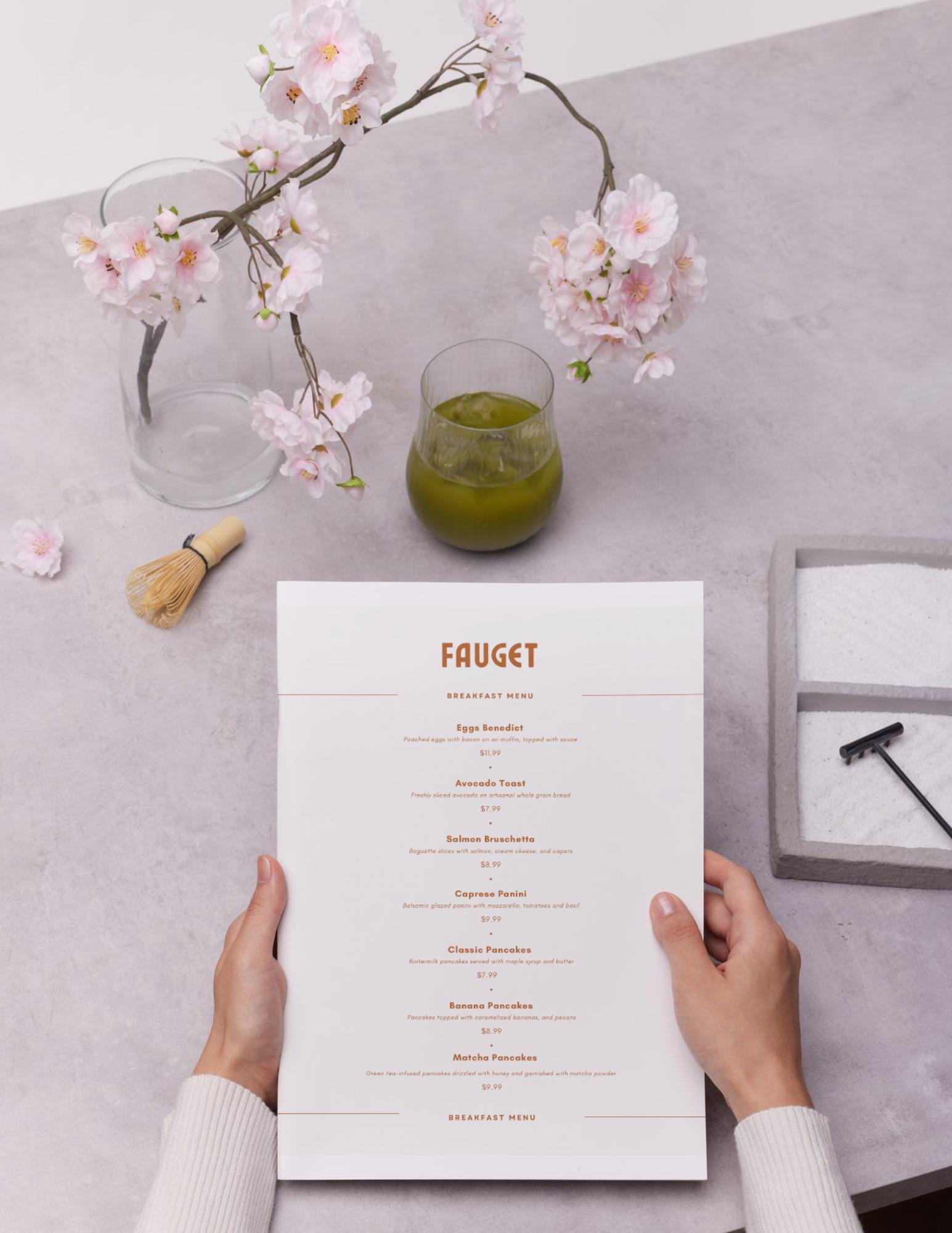 Trendy Coffee Menu, Food Menu Template, Bold Text Coffee Menu - Etsy