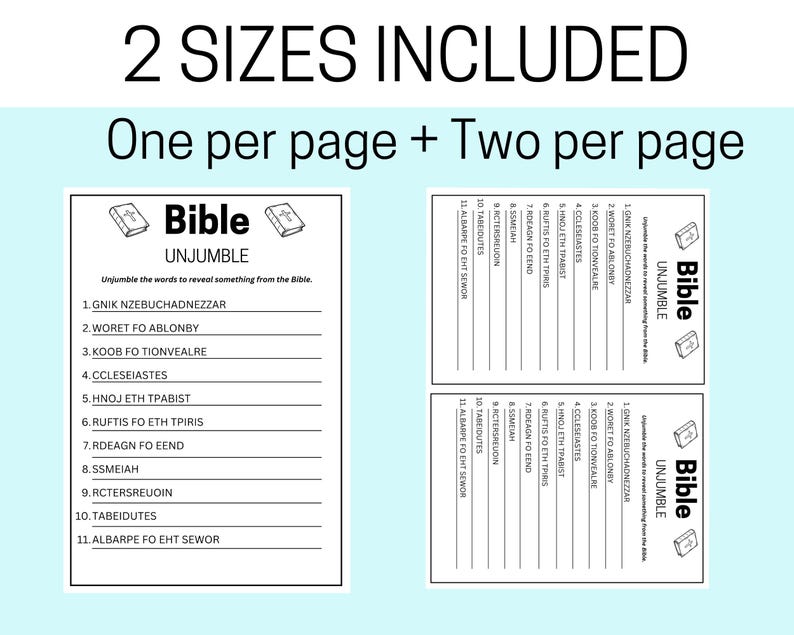 Bible Unjumble Game | Youth Group Games | Church Games | Bible Study ...
