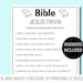 Jesus Trivia Game: Bible Study, Youth Group (printable) - Etsy
