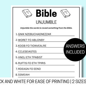Bible Unjumble Game | Youth Group Games | Church Games | Bible Study ...