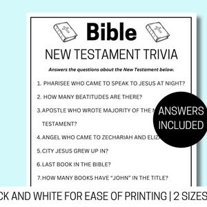 New Testament Trivia | Youth Group Games | Church Games | Bible Study ...