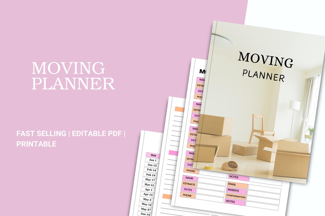 Moving Planner Organize Packing & Moving Schedule Printable Moving ...