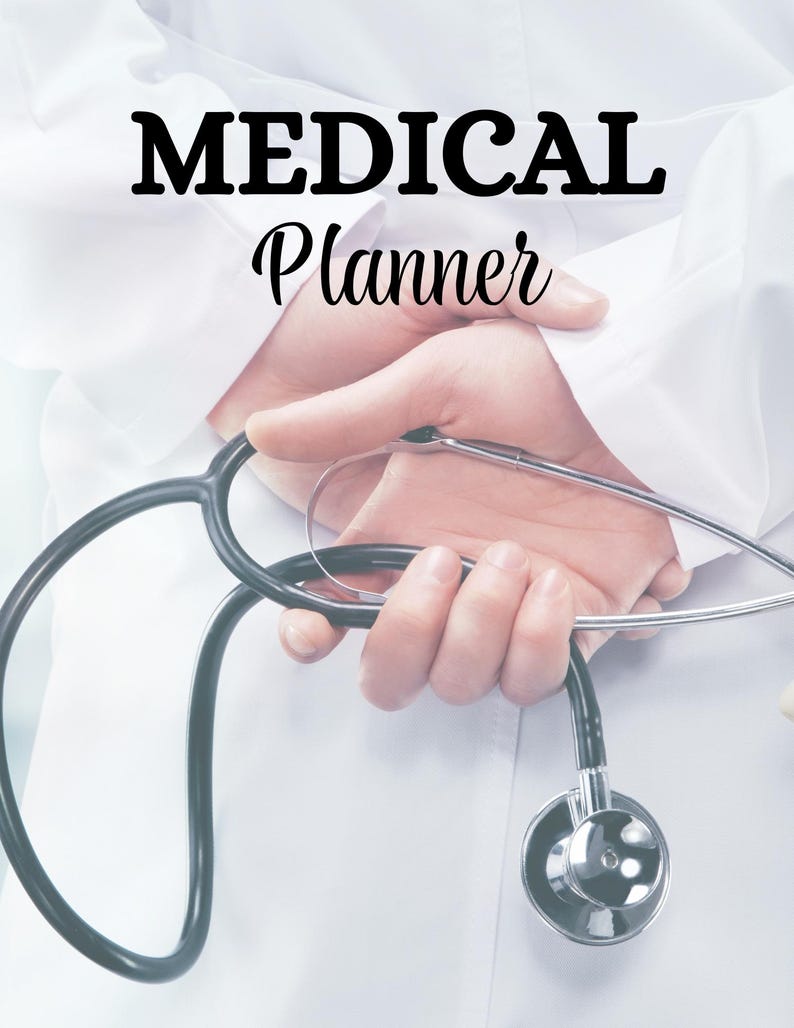 Printable Health & Medical Planner Organize Your Appointments ...