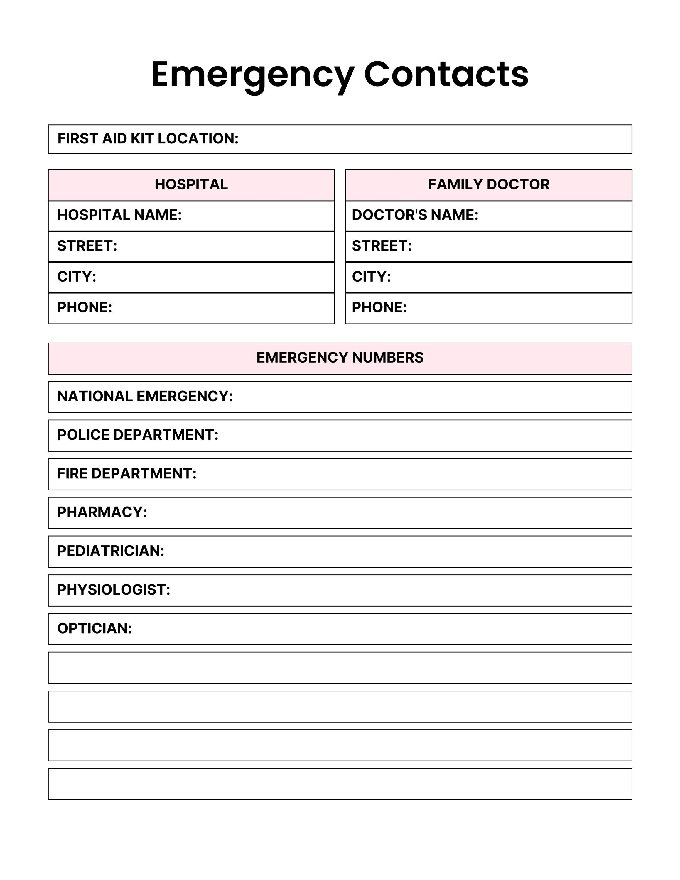 Printable Health & Medical Planner Organize Your Appointments ...