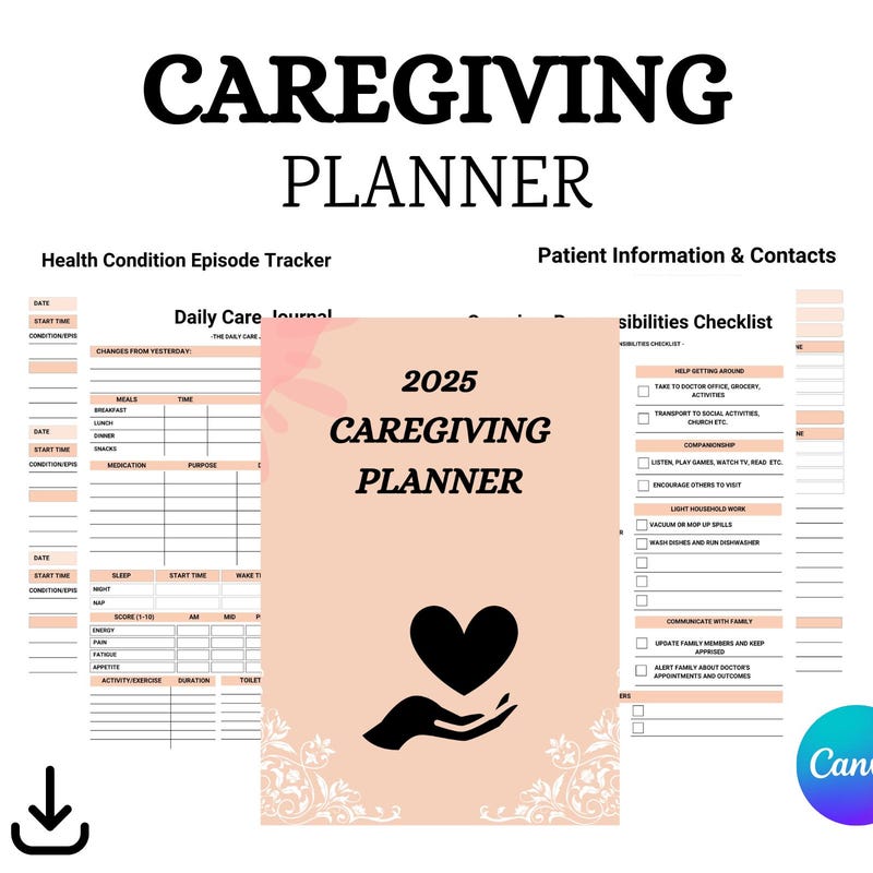 Caregiver Chart - Etsy