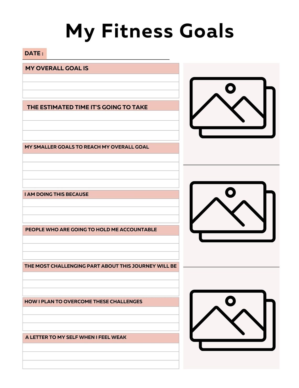 Weight Loss Planner Daily Weekly Fitness Tracker Goal Setting Journal ...