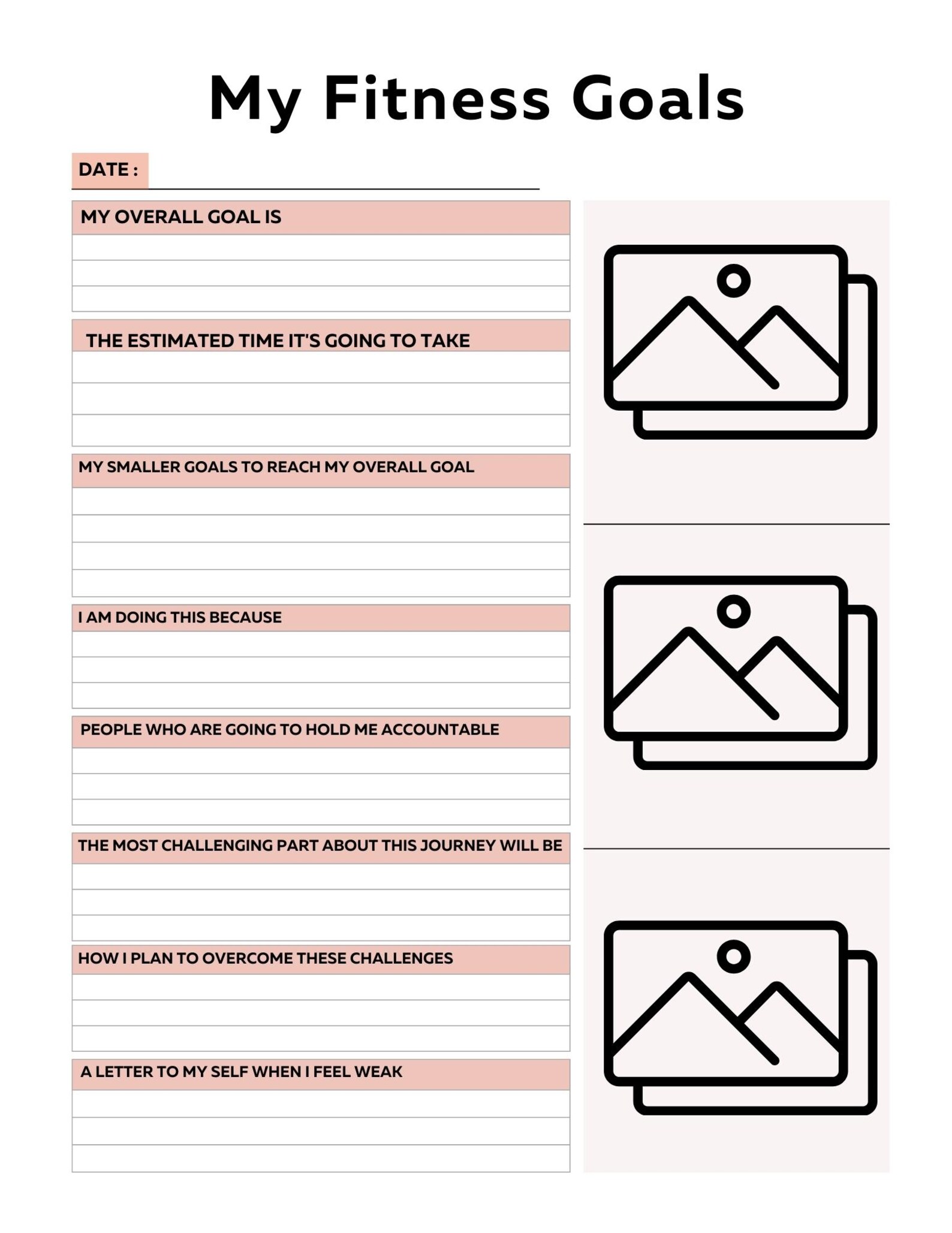 Weight Loss Planner Daily Weekly Fitness Tracker Goal Setting Journal ...