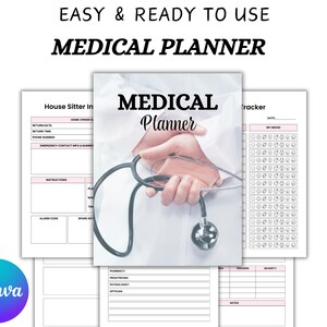 Printable Health & Medical Planner Organize Your Appointments ...