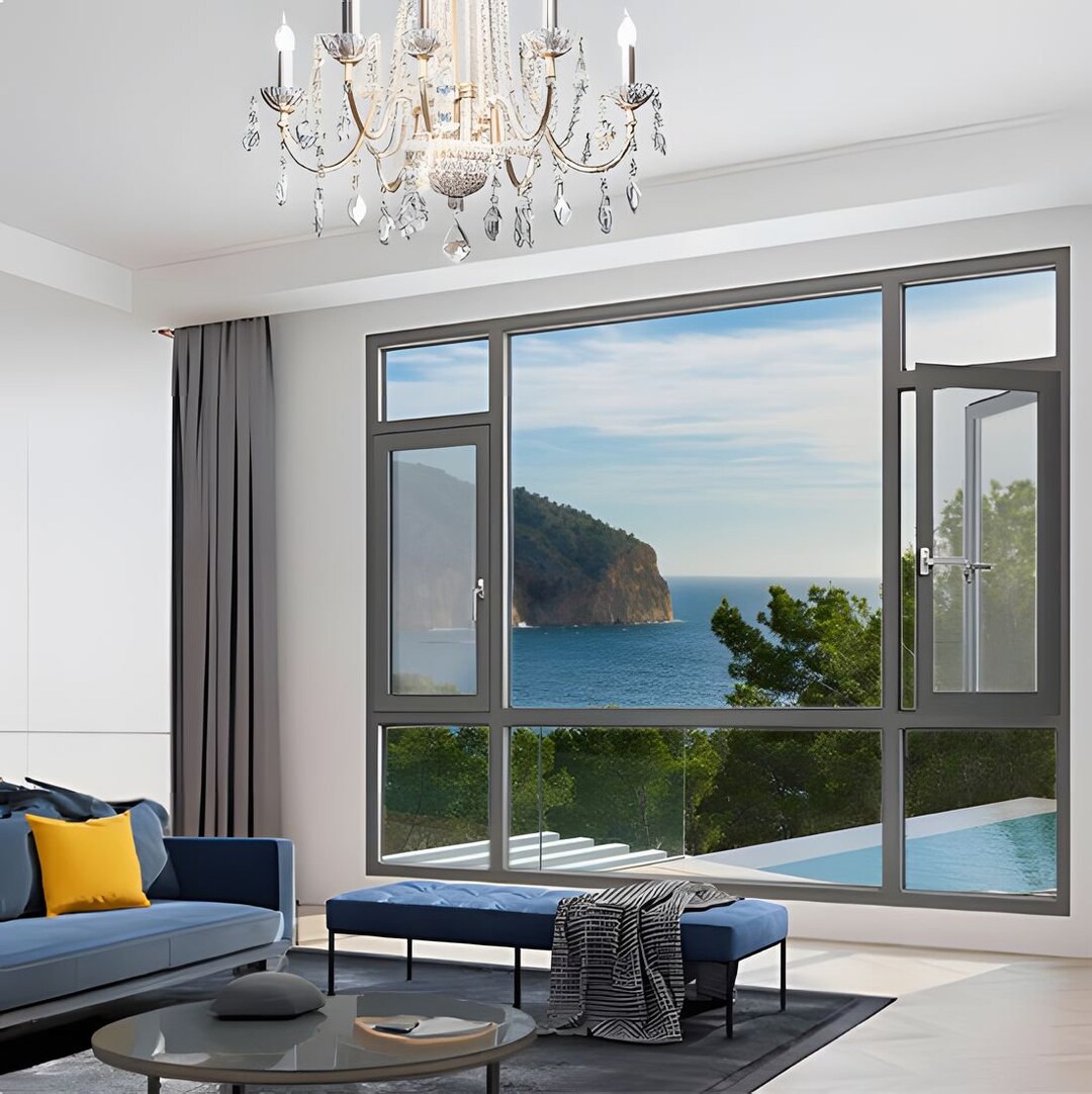 Villa Home Windows New Design Double Glazing French Swing Casement ...