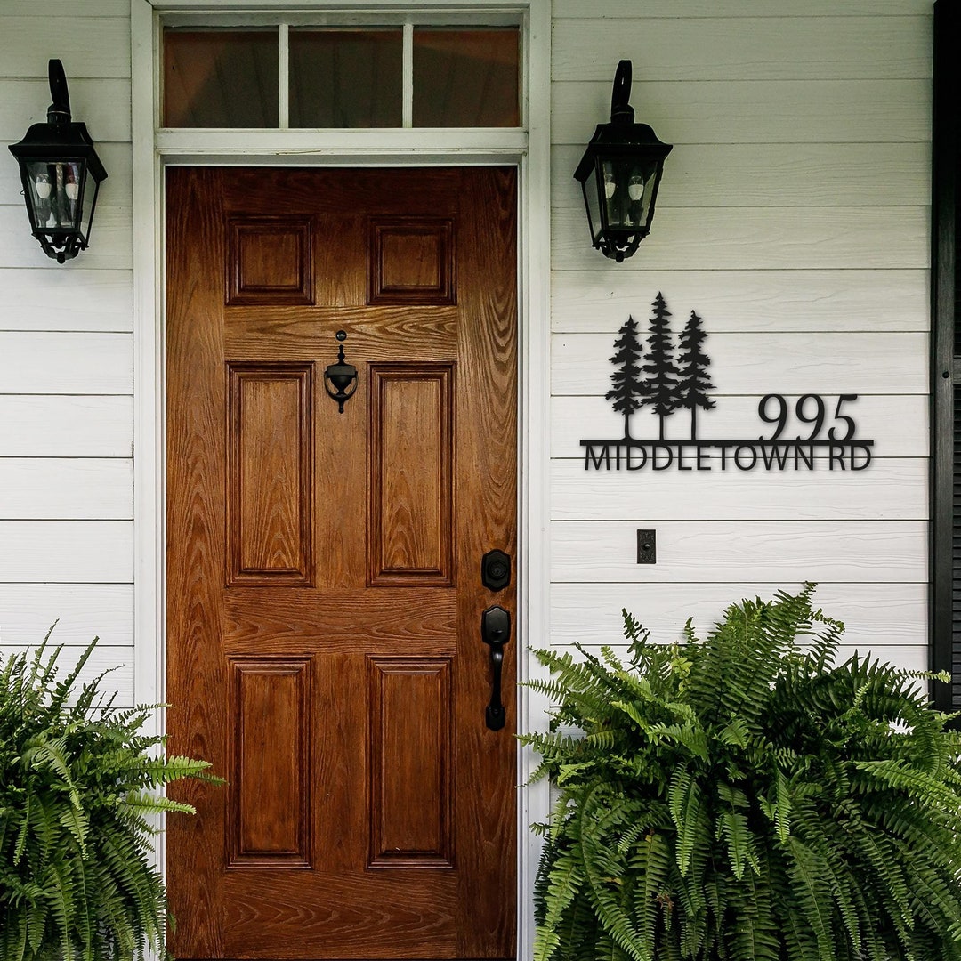 Custom Metal Address Sign, Personalized House Address Number Sign ...