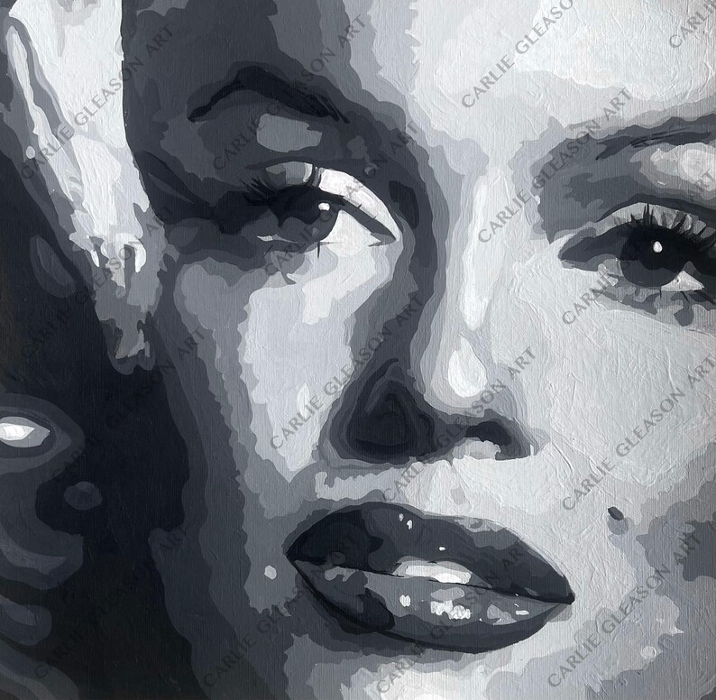 Marilyn Monroe Pop Art 12"x12" Painting - Etsy