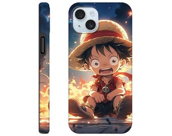 One Piece Anime Tough Phone Case Luffy Chibi - Etsy