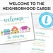 Editable Welcome to the neighborhood cards Instant Download | Etsy