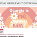 Editable One Groovy Baby, 1st Birthday Social Media Event Cover Image ...