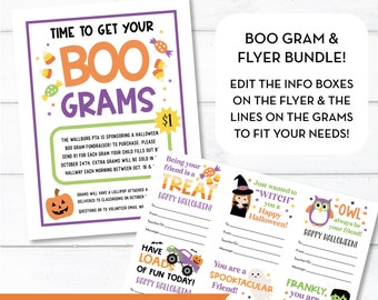 EDITABLE Boo Gram Fundraiser Flyer Template Halloween Candy - Etsy
