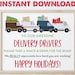 Delivery Driver Drink Sign, Mail Carrier, Packages, Essential Worker ...