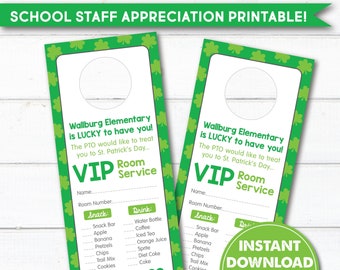 VIP Room Service Door Hanger Teacher & Staff Appreciation - Etsy