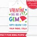 Editable You Are A Gem Valentine Cards, Class Valentine, Ring Pop ...