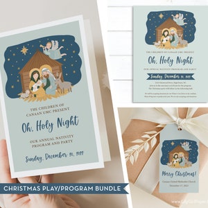BUNDLE! Christmas Church Program Editable Template, 5.5x8.5" Folded ...