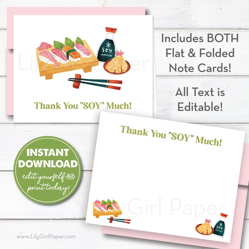 Editable Sushi Birthday Party Menu Template Hibachi Sushi - Etsy