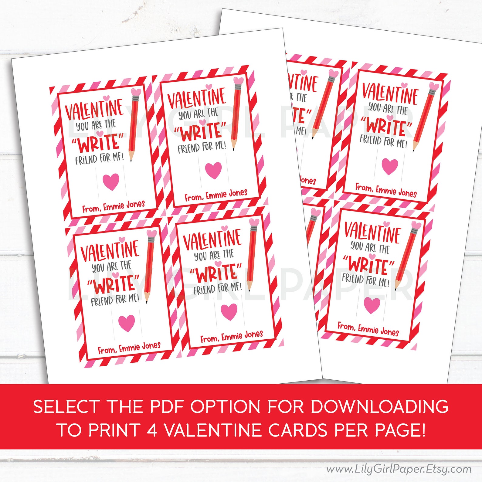 Editable Class Valentine Template Printable Write Friend for - Etsy