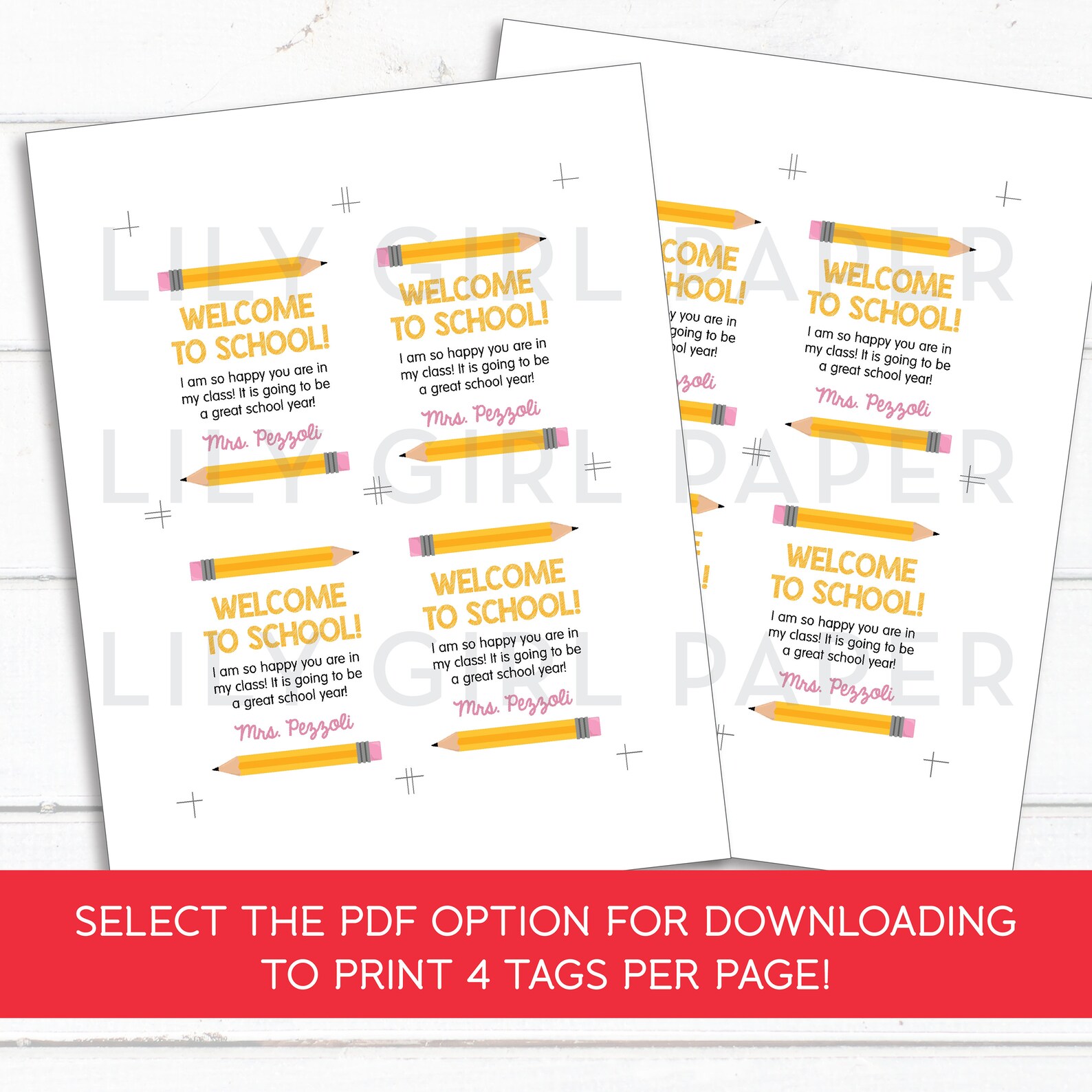 Editable Welcome Back to School Treat Tag Teacher to - Etsy