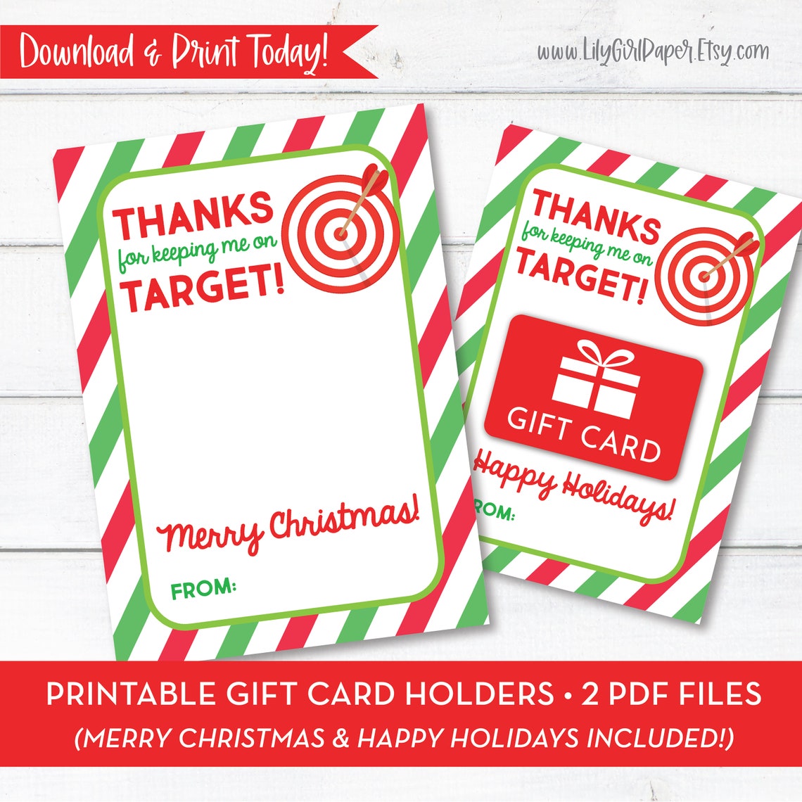 Target Gift Card Holder Christmas Card Happy Holidays Gift - Etsy