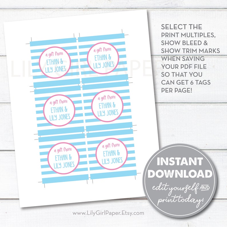 Editable Personalized Enclosure Card Boy and Girl Sibling - Etsy