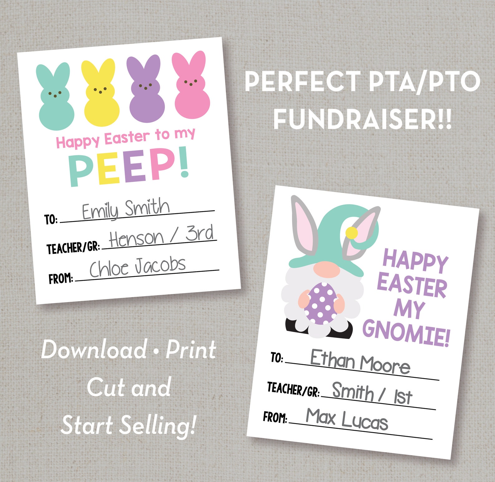 Easter Bunny Grams, INSTANT Download, PTA, PTO School Fundraiser ...