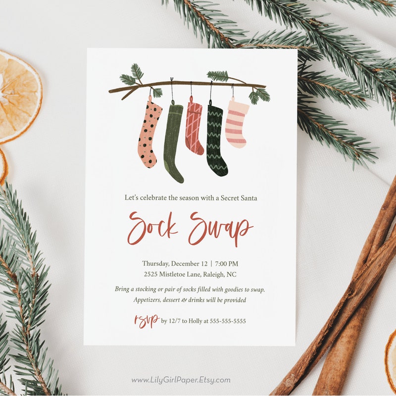 Sock Exchange Invitation - Etsy