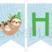 Cute Sloth Happy Birthday Party Banner INSTANT DOWNLOAD - Etsy