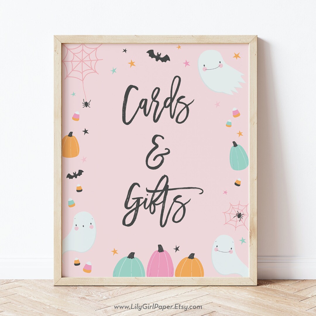 INSTANT DOWNLOAD Sweet Spooky Halloween Birthday Cards & Gifts 8x10 ...