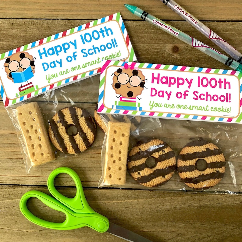 Editable 100th Day of School Treat Bag Topper You Are One - Etsy