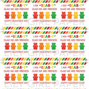 Gummy Bear Valentine Cards_small Version, Beary Glad We Are Friends ...