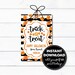 Editable Halloween Treat Gift Tag, Favor Tag, INSTANT DOWNLOAD ...