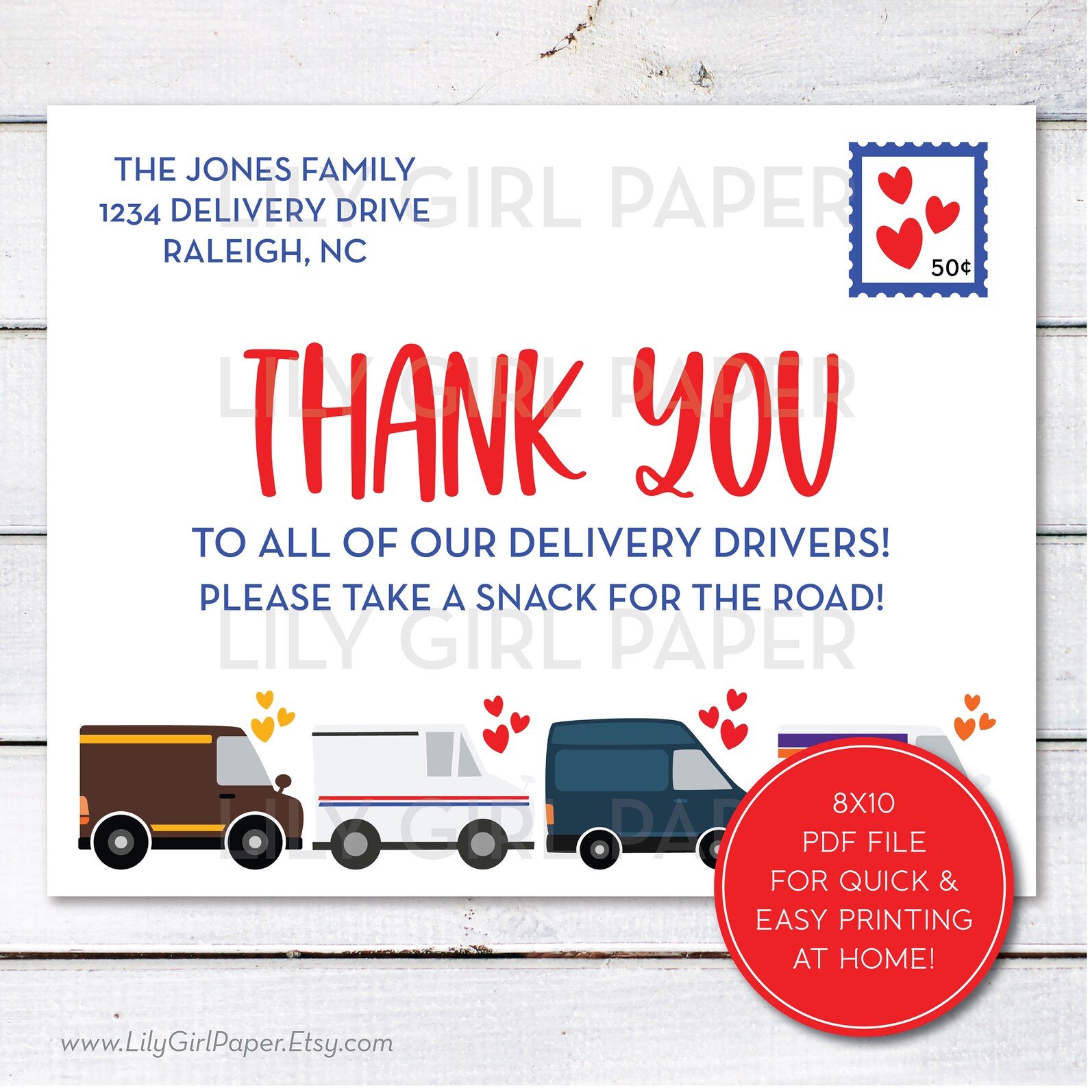Editable Delivery Driver Snack Sign Mail Carrier Packages - Etsy