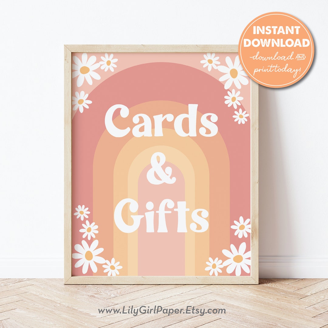 INSTANT DOWNLOAD Groovy Birthday Cards & Gifts 8x10" Sign, One Groovy ...