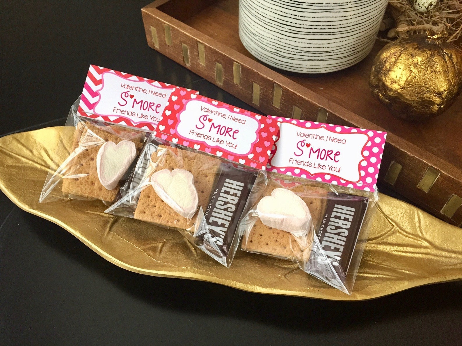 Valentine Treat Bag Toppers, I Need S'more Friends Like You, Candy Bag ...